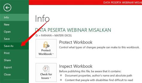7 Langkah Membuat File Excel Ke Csv Untuk Print Merge