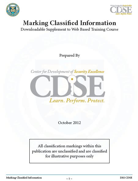 Defense Security Service Guide To Marking Classified Information