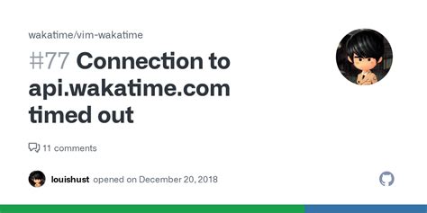 timed out · issue 77 · wakatime vim