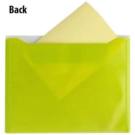 PVC Button Folder Double Pocket F S Paper Size Full Scape Packaging Type Polypack At Rs