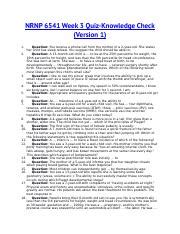 NRNP Week Quiz Knowledge Check Version Docx NRNP Week Quiz Knowledge Check