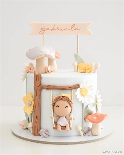 کیک تولد بچه گانه دخترانه جدید 100 مدل