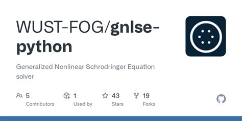 Github Wust Foggnlse Python Generalized Nonlinear Schrodringer