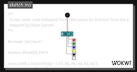 Guitar Stand Tuner 5 Wokwi Esp32 Stm32 Arduino Simulator