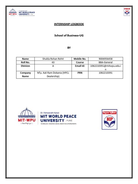 Internship Logbook Download Free Pdf Sampling Statistics Questionnaire