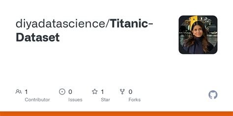 Github Diyadatasciencetitanic Dataset