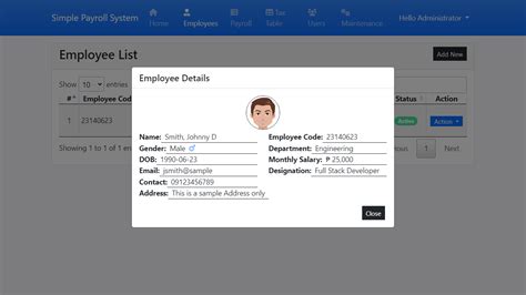 Payroll Management System In Php My Sql