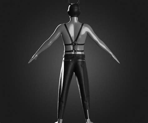 Artstation Male Fetish Leather Outfit 03 Clo Project File Obj
