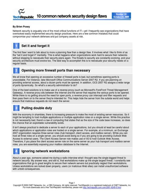 10 Common Network Security Design Flaws Pdf Pdf