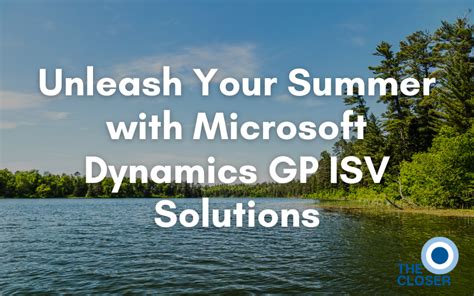 unleash your summer with microsoft dynamics gp isv solutions