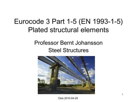 Eurocode 3 Part 1 5 En 1993 1 5 Plated Structural Elements