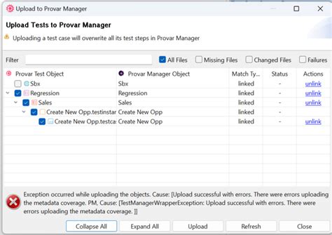 Provar Manager Test Case Upload Resolution Provar Documentation