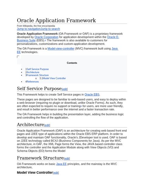 Oracle Application Framework Pdf Information Technology Management