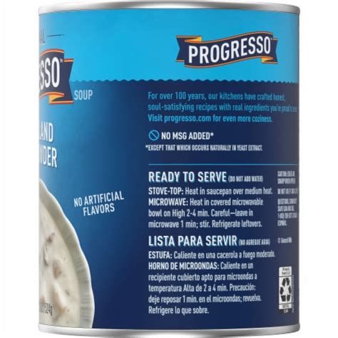 Progresso Traditional New England Clam Chowder Soup 18 5 Oz Fred Meyer