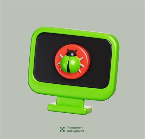 Premium Psd Computer Screen Displays With Virus Bug Infection Sign Computer Network And Cyber