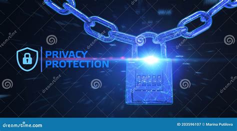 Cyber Security Data Protection Business Technology Privacy Concept Privacy Protection Stock