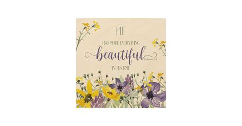 Everything Beautiful Ecc 3 11 Wood Wall Art Zazzle