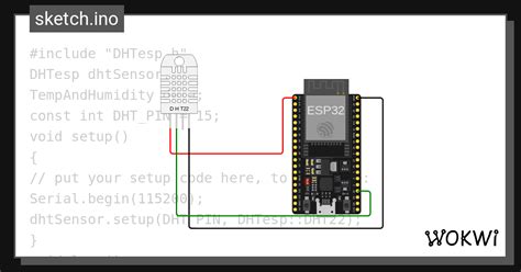 DHT sensor - Wokwi ESP32, STM32, Arduino Simulator