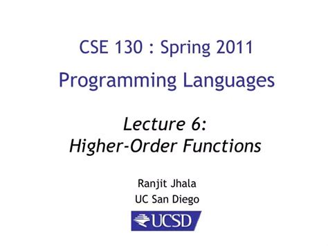 Ppt Cse 130 Spring 2011 Programming Languages Powerpoint Presentation Id5621489