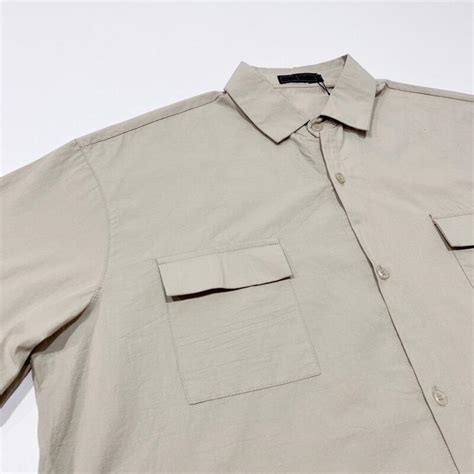 [現貨] 夏季 淺色雙口袋工裝襯衫 寬鬆 薄款 短袖 男女款 短袖襯衫 外襯 露天市集 全台最大的網路購物市集