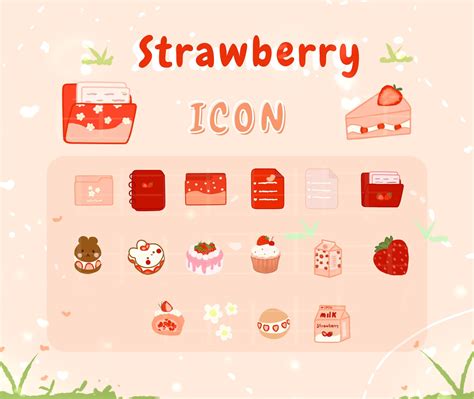 Strawberry Desktop Icon Set Mac And Windows Icons Decorate Digital
