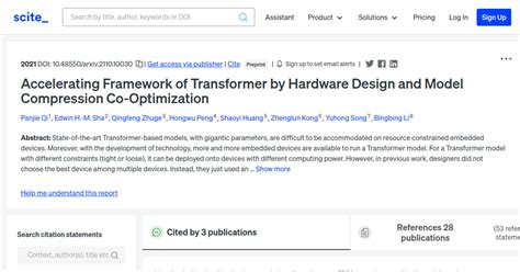 Accelerating Framework Of Transformer By Hardware Design And Model Compression Co Optimization