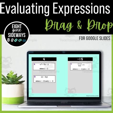 Digital Drag And Drop Evaluating Expressions By Teach Simple