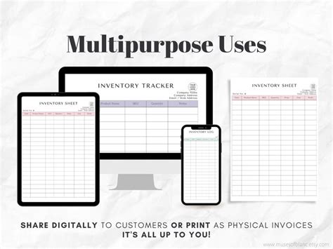3 Product Inventory Templates Bundle Editable And Printable Etsy