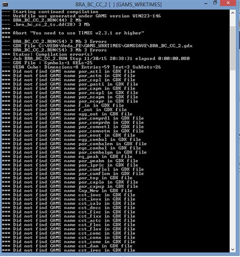 Unexpected Termination Of Run Due To Gdx File Prob