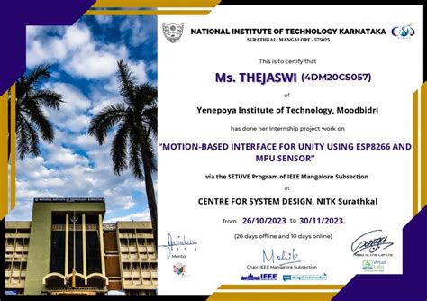 Thejaswi Acharya On Linkedin Nitk Csd Ieee Setuve Ar Vr