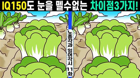 🥇iq150도 눈을 뗄수없는 차이점3가지ㅣ🧡230ㅣ노총각과 잉어각시 11화ㅣ인지력 집중력 높여주는 두뇌훈련 ㅣ1 집중력천재ㅣ두뇌발달ㅣ인지력개선 【틀린그림찾기치매예방