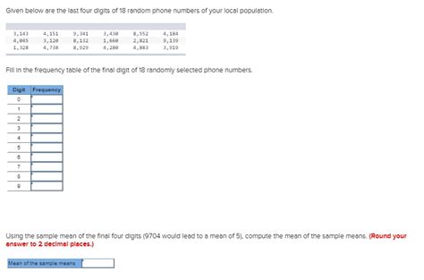 Solved Given Below Are The Last Four Digits Of 18 Random