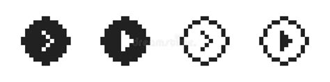 Set Of Pixel Arrows Collection Of Black Cursors 8 Bit Pointers