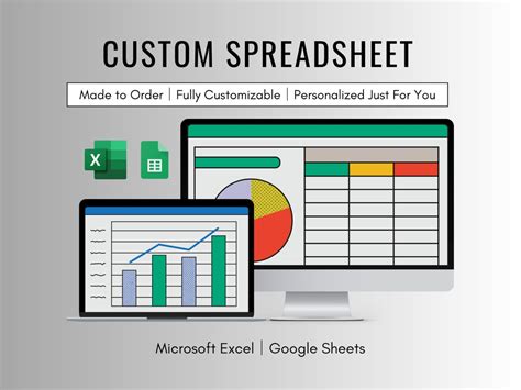Custom Excel Spreadsheet Custom Spreadsheet Template Made To Order Spreadsheet Custom Google