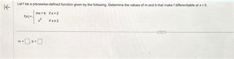 Solved Let F Be A Piecewise Defined Function Given By The