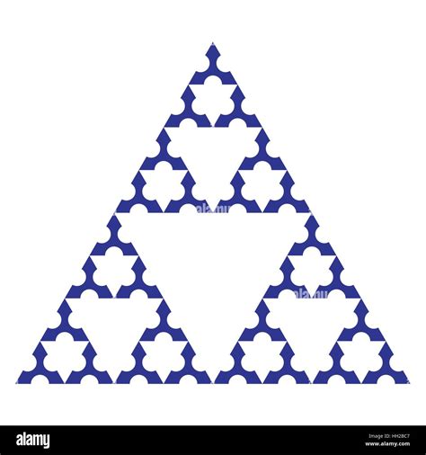 Sierpinski Triangle Using Shuriken Shape Without Center Fractal
