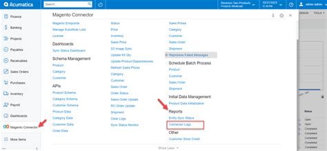 Connector Logs In Acumatica Kensium Products Documentation