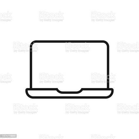 노트북의 편집 가능한 아이콘 흰색 배경에 격리된 벡터 그림 프레젠테이션 웹 사이트 또는 모바일 앱에 사용 0명에 대한 스톡 벡터 아트 및 기타 이미지 Istock