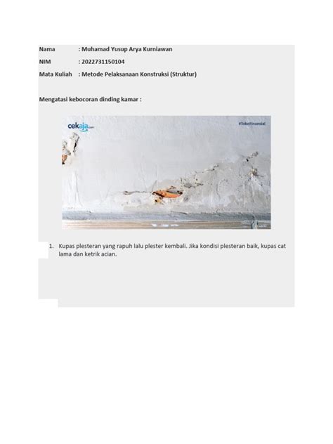 Metode Pelaksanaan Konstruksitugas 4muhamad Yusup Arya Kurniawan