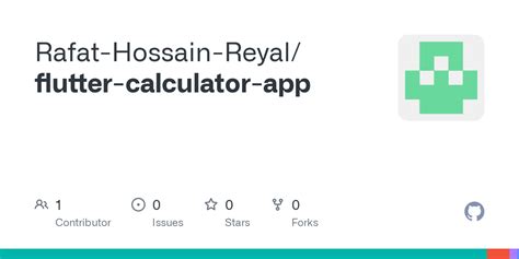 github rafat hossain reyal flutter calculator app