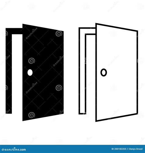 Exit Icon Vector Set Out Illustration Sign Collection Output Symbol Stock Vector