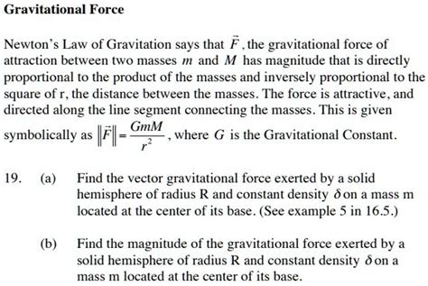 solved gravitational force newton law of gravitation says that f the