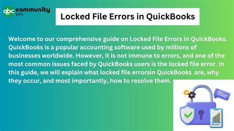 PPT Locked File Errors In QuickBooks PowerPoint Presentation Free Download ID 12113283