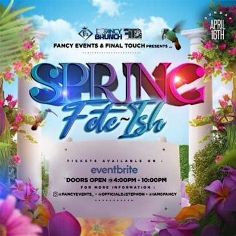 Spring Fete Ish Apr 16 2023 Fete List Soca Events