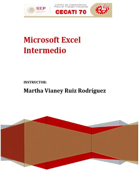 manual de excel intermedio 2019 pdf microsoft excel hoja de cálculo