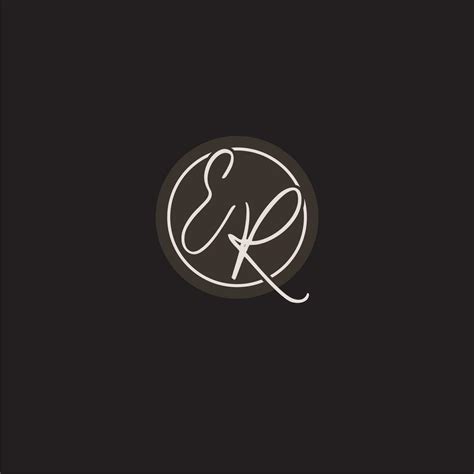 Initials Er Logo Monogram With Simple Circle Line Style 28106309 Vector Art At Vecteezy