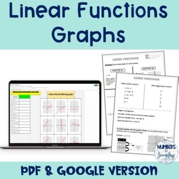 Linear Functions Graphs By Numbers In Secondary TPT