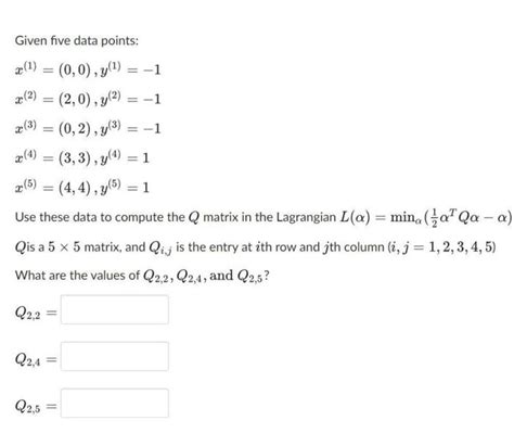 Solved Given five data points: | Chegg.com