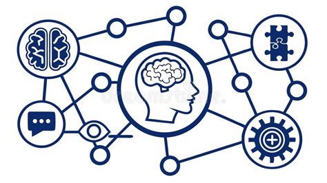 Artificial Intelligence Network, AI Technology, Machine Learning and Cognitive Computing Vector ...