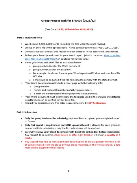 Project Task Efn420 2023s2 Pdf Dependent And Independent Variables Microsoft Excel